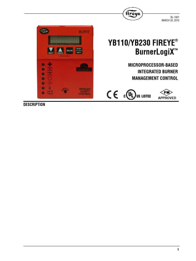 Fireye BurnerLogix Control System Guide | PDF | Alternating Current | Relay