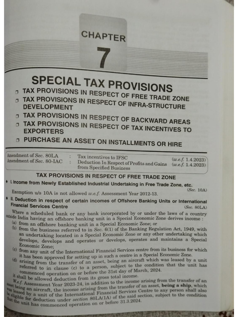 Special Tax Provisions | PDF