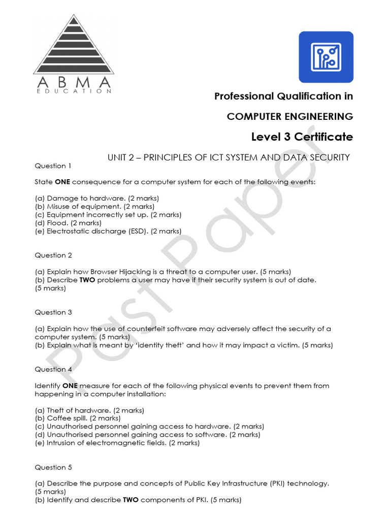 COME Level 3 Unit 2 Jun 21 | PDF | Security | Computer Security