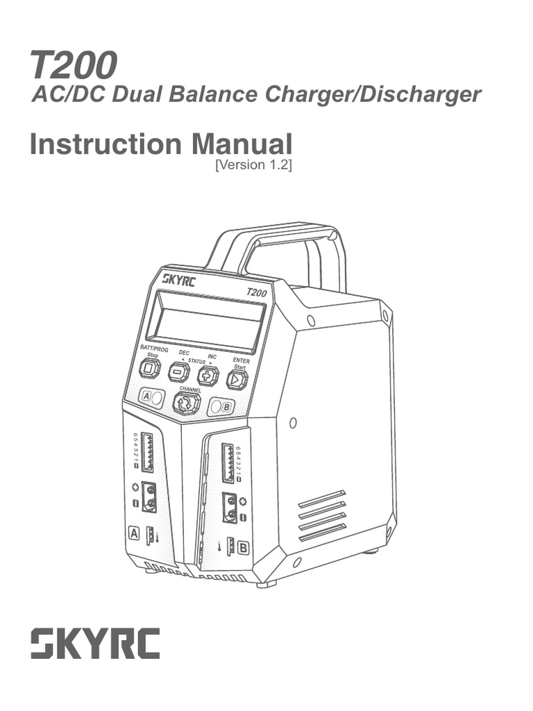 T200 Instruction Manual EN V1.20 | PDF | Battery Charger | Rechargeable ...