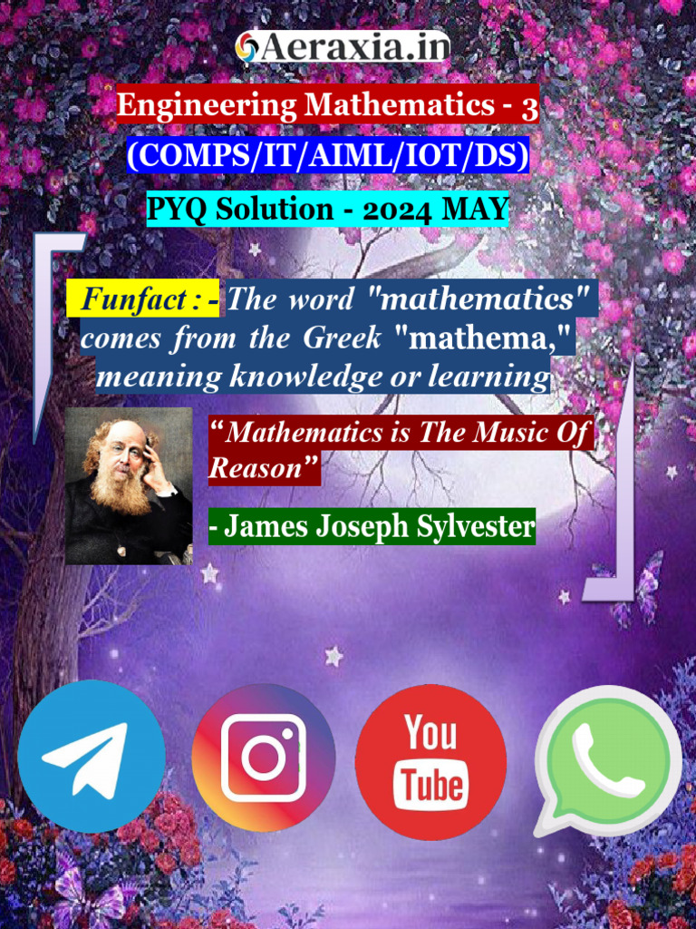 m3 - Solved Pyq - 2024 May-1 | PDF | Mathematics | Mathematical Concepts