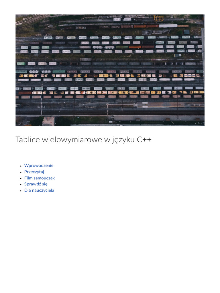 Tablice Wielowymiarowe W Jezyku C | PDF
