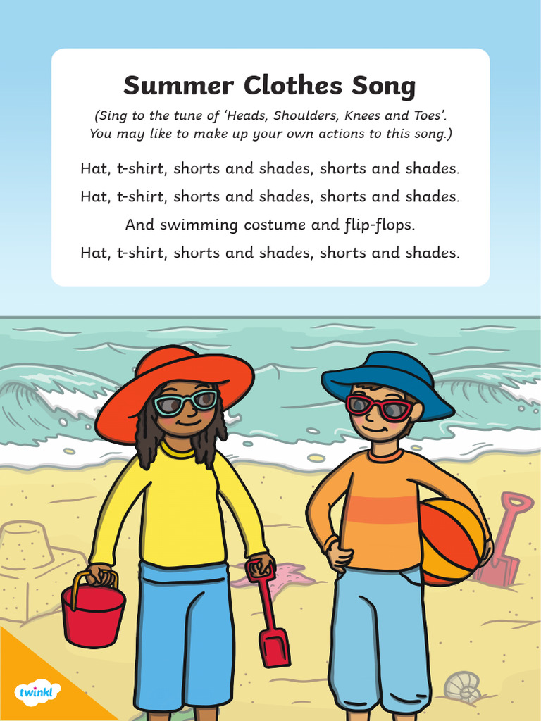 Summer Clothes Song for Kids | PDF