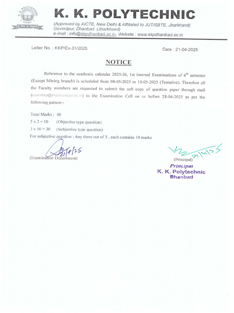 Notice For Question | PDF
