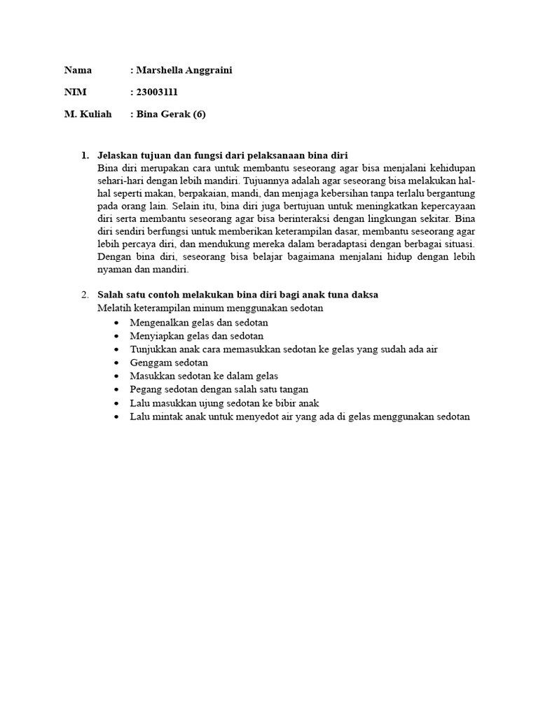 Bina Gerak Shella 6 | PDF