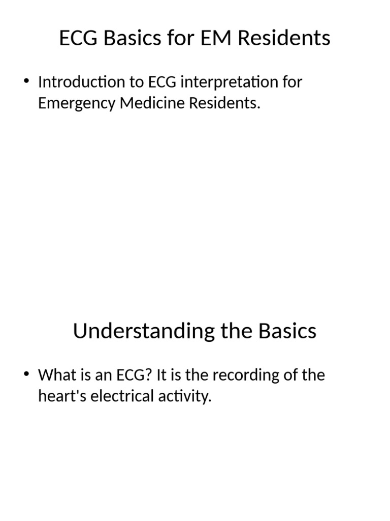 ECG Basics EM Residents | PDF