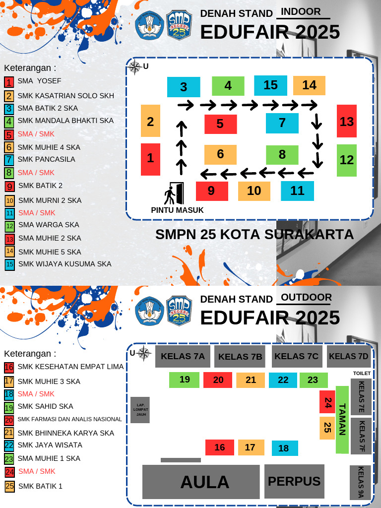 Denah Stand Edufair 2025 Surakarta | PDF