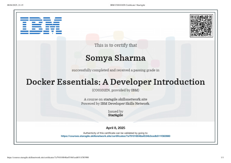 Docker Certificate | PDF