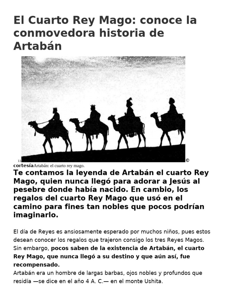 El Cuarto Rey Mago | PDF | Reyes Magos