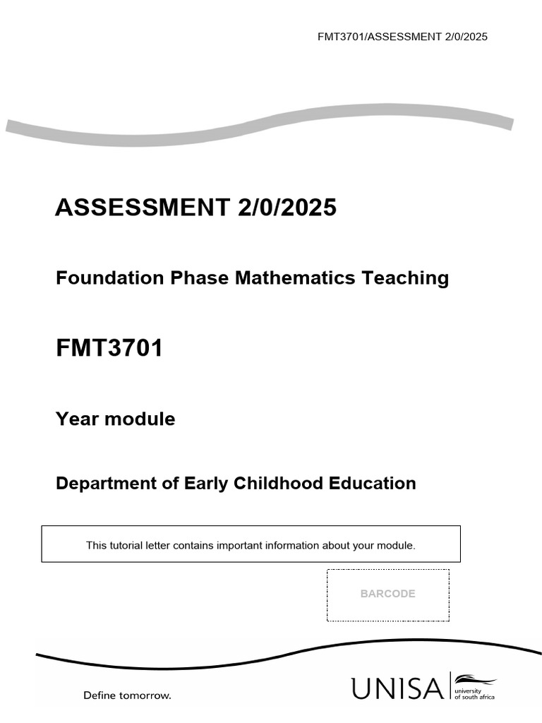 Foundation Phase Math Assessment 2025 | PDF | Educational Assessment ...