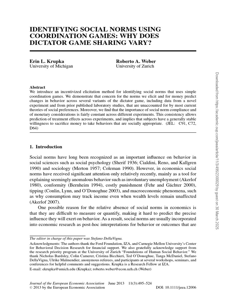 Krupka - Weber - 2013 - Identifying Social Norms Using Coordination ...
