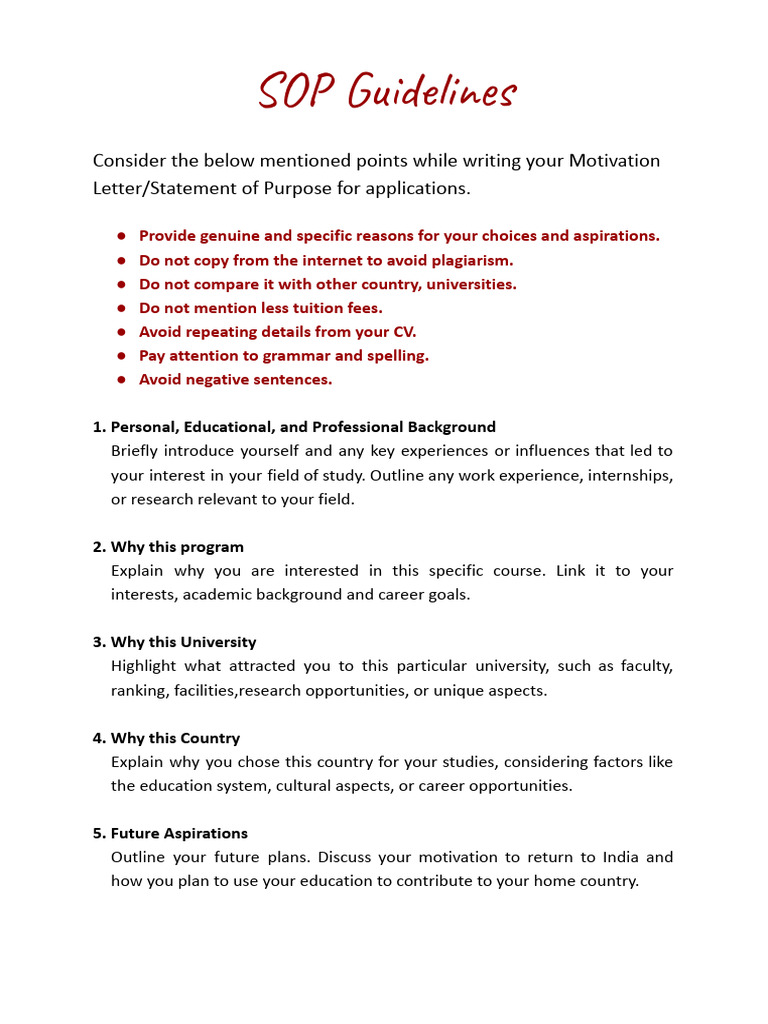 SOP Guidelines | PDF