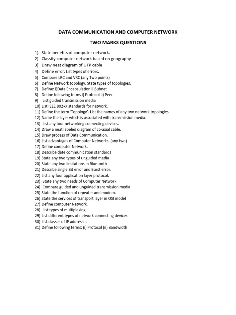 Data Communication Concepts and Techniques | PDF | Computer Network ...