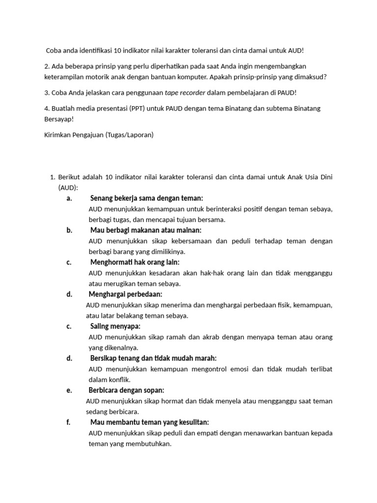 TUGAS TUTORIAL KE-3 Komputer Dalam Kegiatan Pengembangan Anak Usiah Dini | PDF