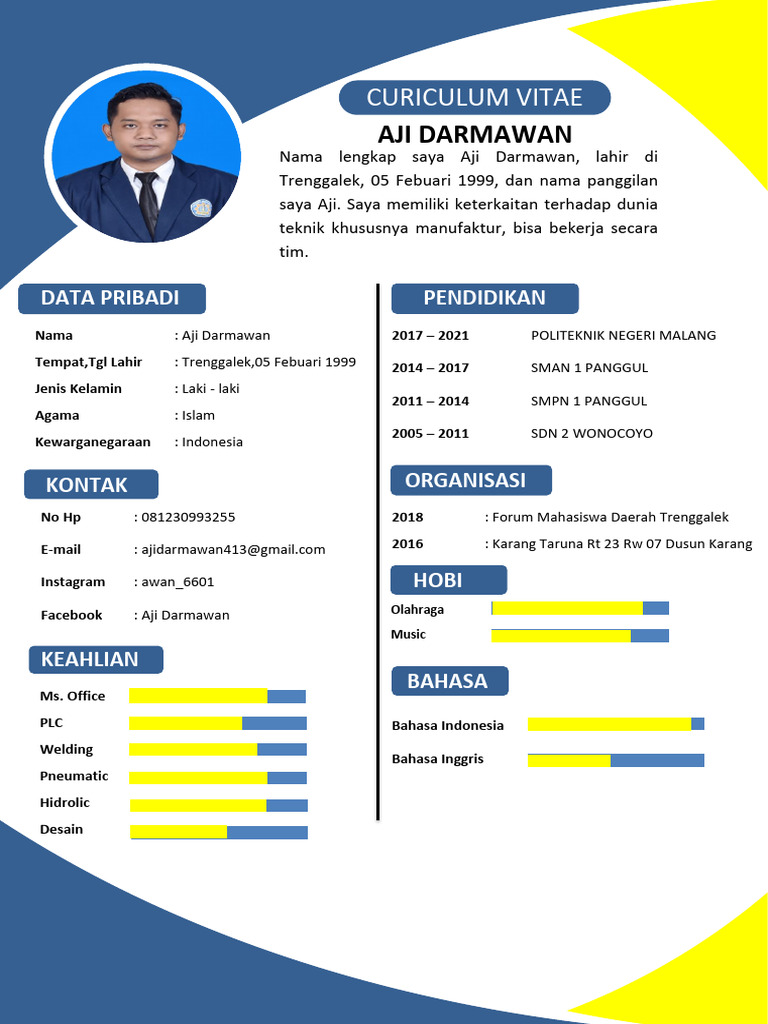 CV Aji Darmawan. | PDF