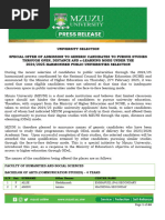 Call For Applications For Admission Into Luanar Postgraduate Programmes ...