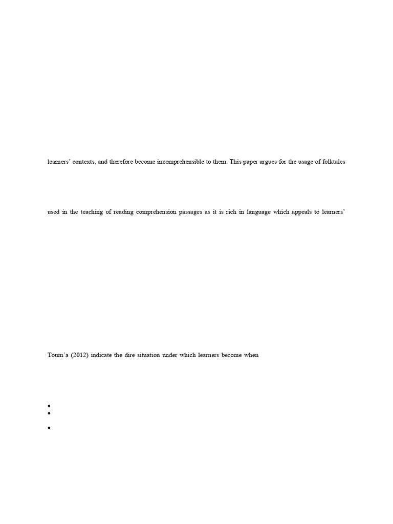 Folktales for English Reading Comprehension | PDF | Reading ...