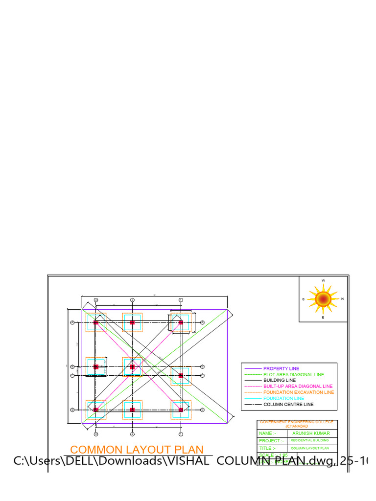 Vishal Column Plan-Model | PDF