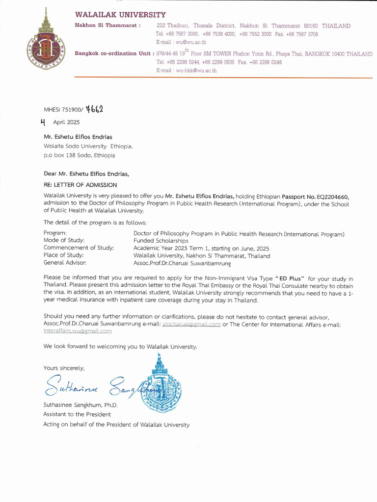 Acceptance Letter | PDF