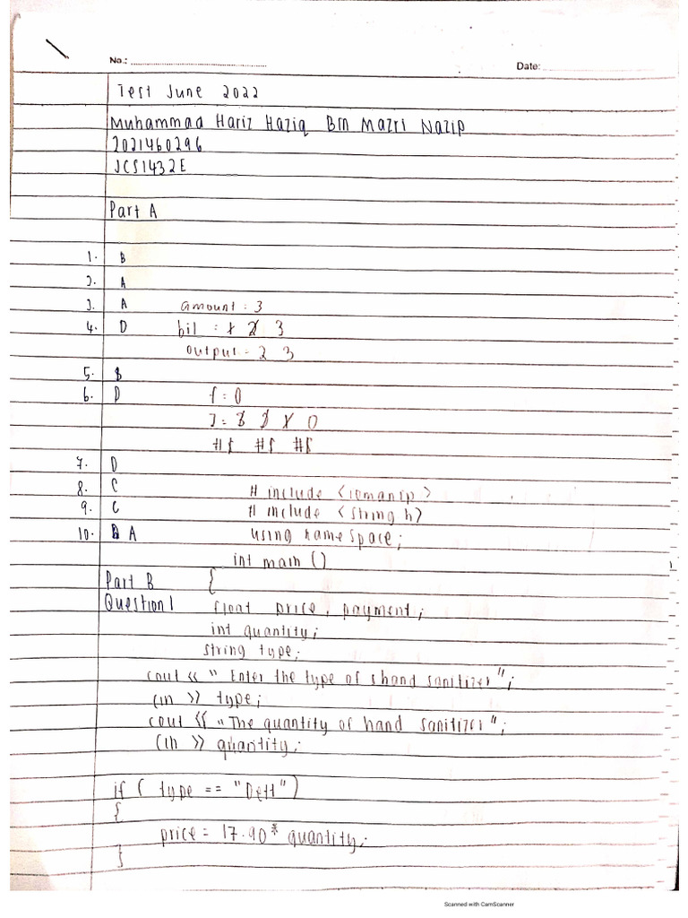CSC 128 June 2022 Ans Scheme | PDF
