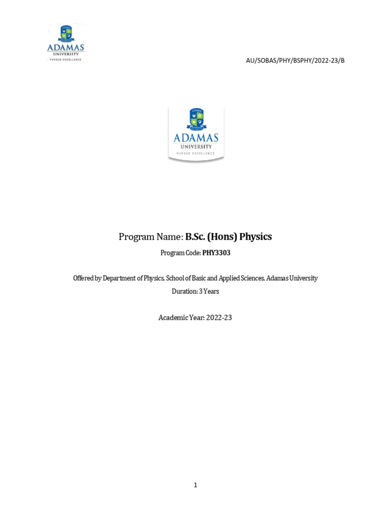 B.sc . Physics Non NEP Syllabus | PDF | Classical Mechanics | Force