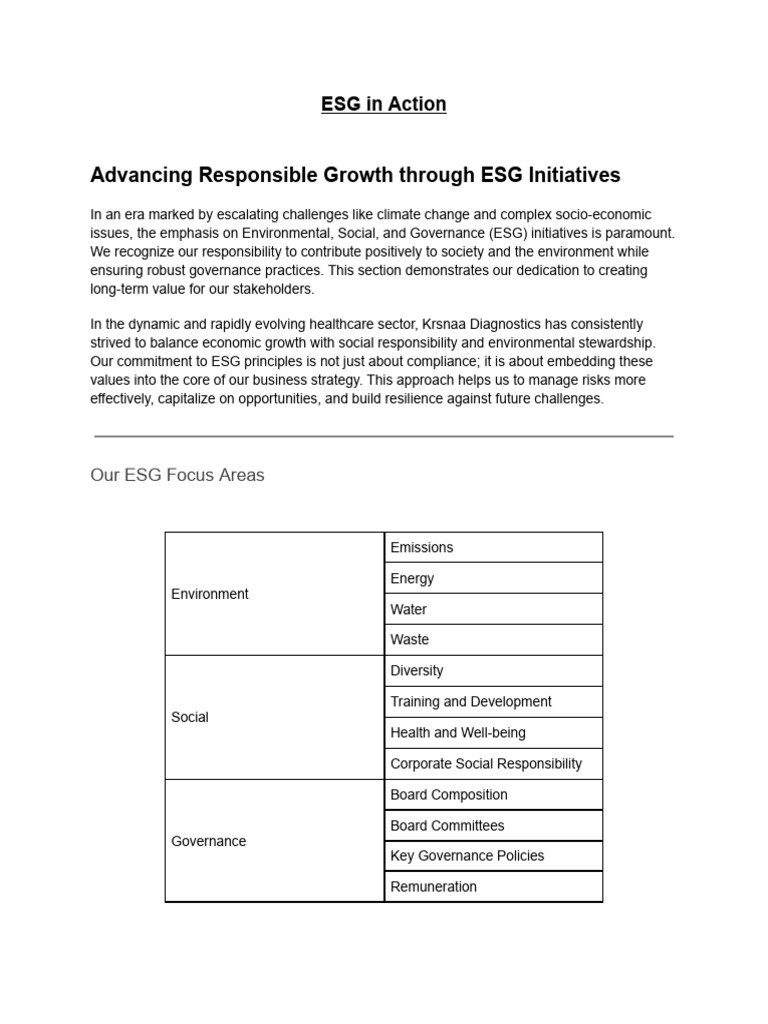 Krsnaa Sustainability Section of AR FY23-24 | PDF | Corporate Social ...