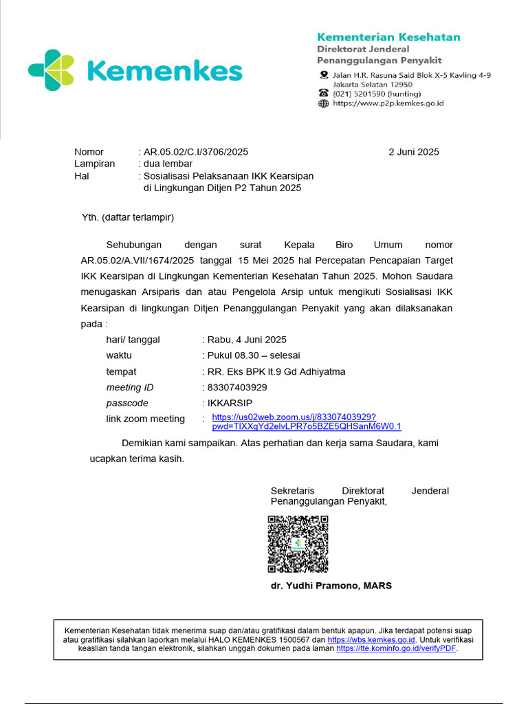 Undangan Sosialisasi IKK 2025-2029 | PDF