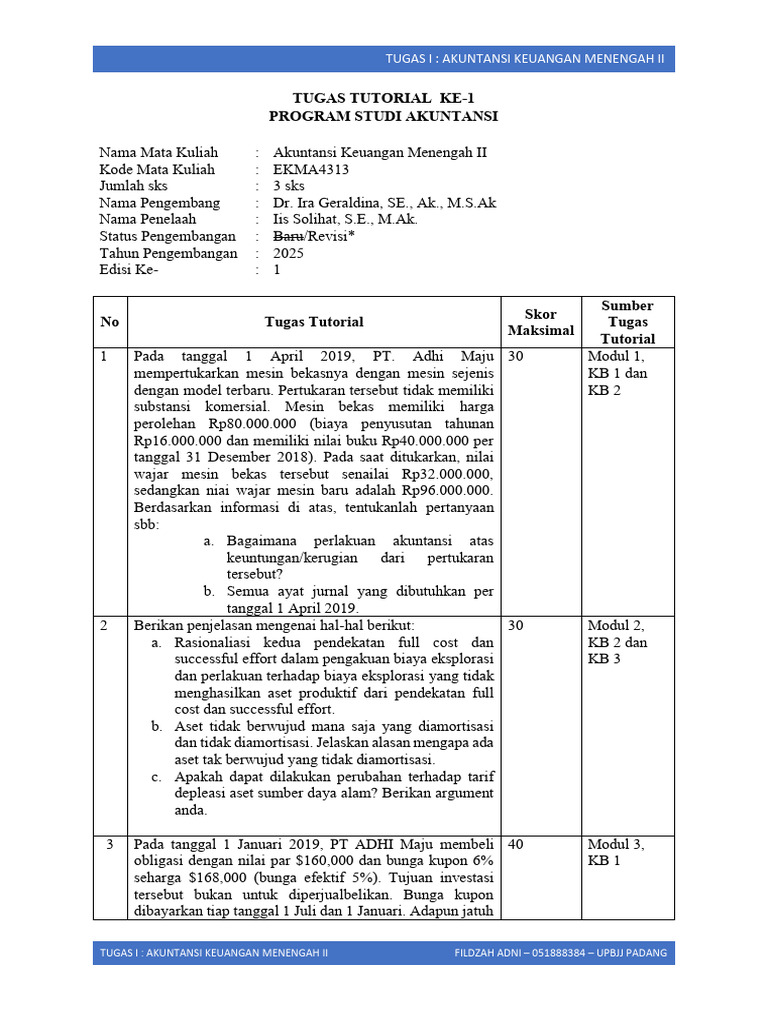 2025 Tugas 1 AKM 2 | PDF
