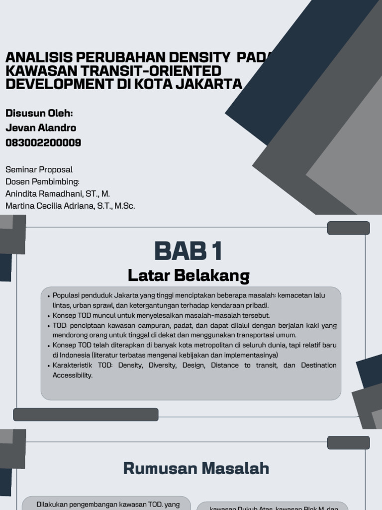 Density Changes in Jakarta's TOD Areas | PDF | Environmental Design ...
