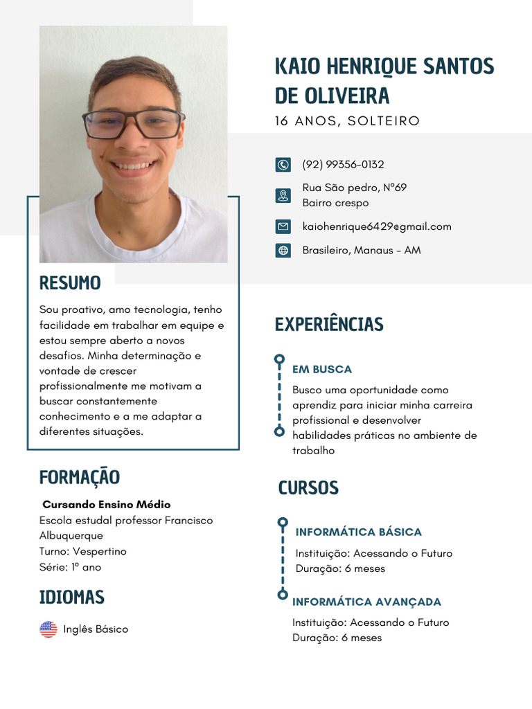CV Kaio Henrique | PDF