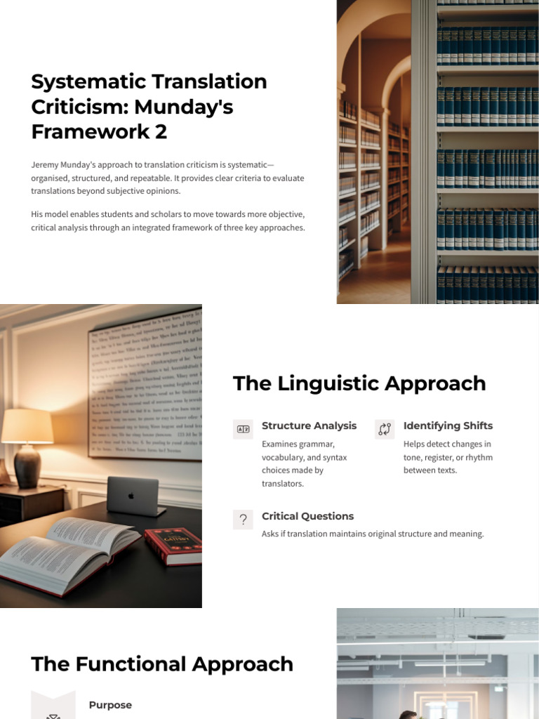 Munday's Systematic Translation Critique | PDF