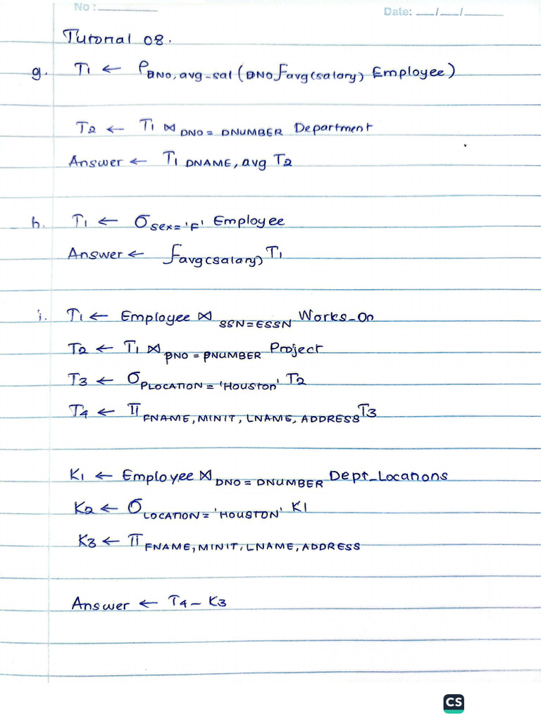 Tutorial8 235072P | PDF