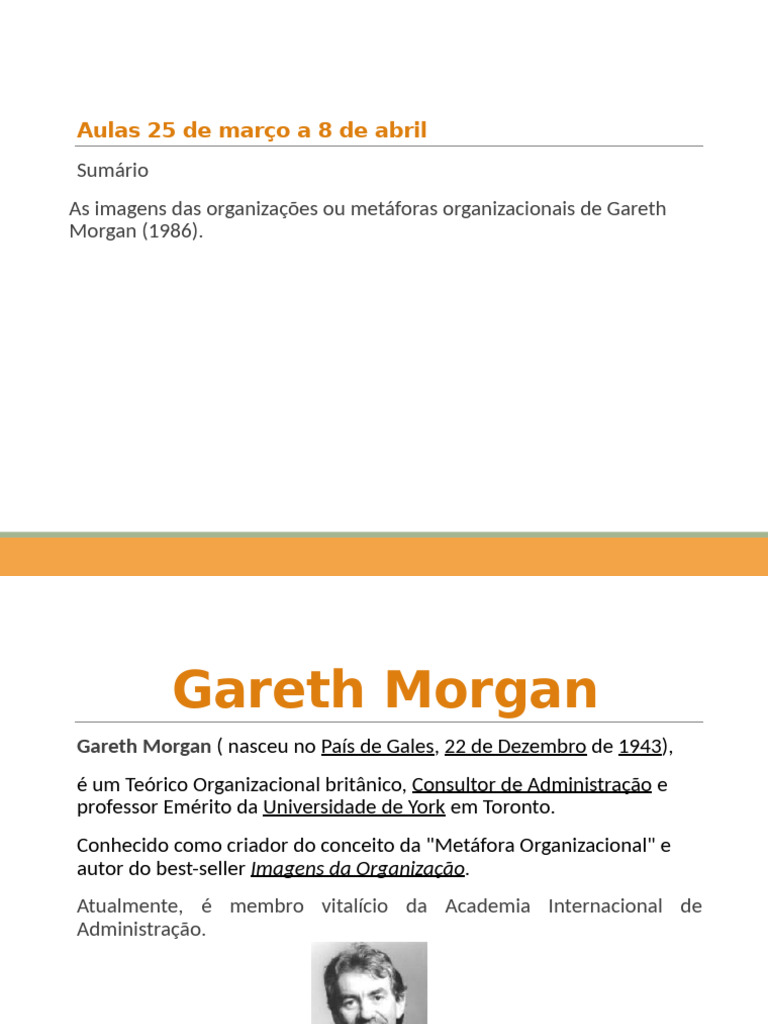 Imagens Organizacionais de Gareth Morgan | PDF | Aprendizado | Poder ...