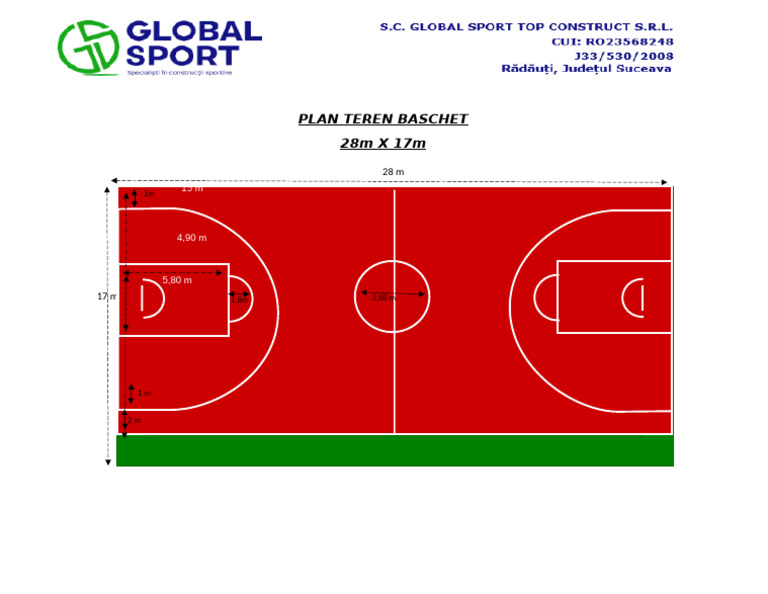Plan Teren Baschet | PDF