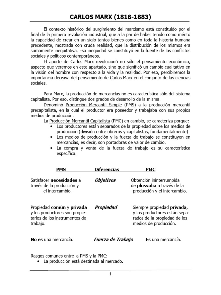4 - Carlos Marx | PDF | Capital (economía) | Capitalismo