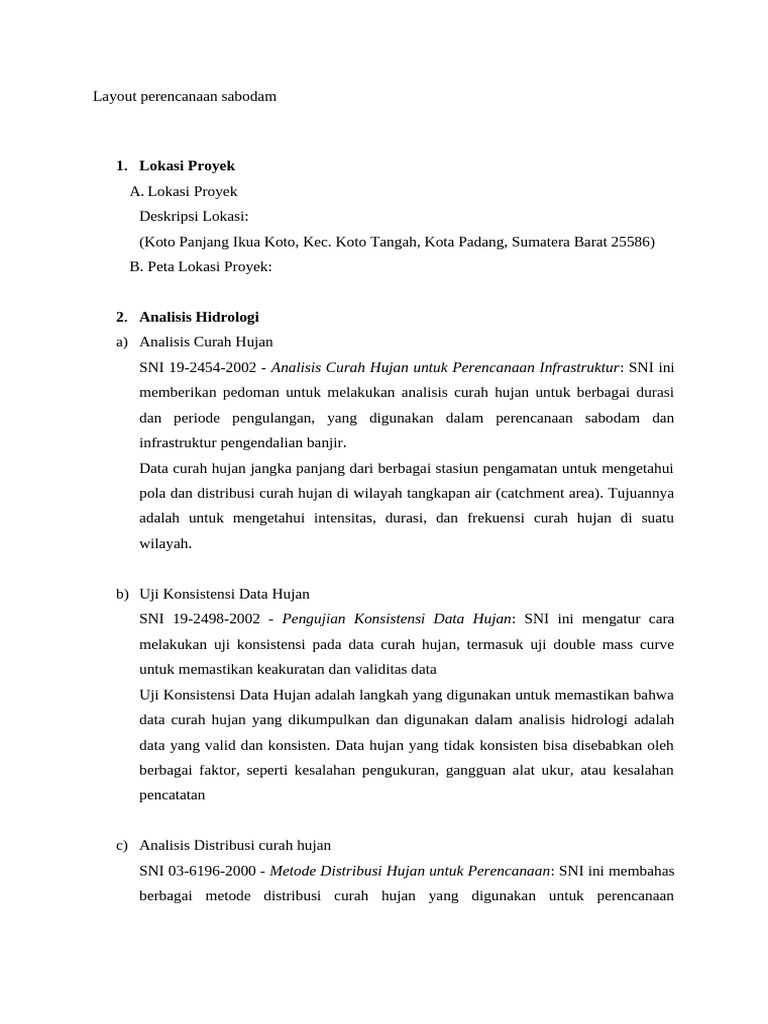 Layout Perencanaan Sabodam Dhea HAny Putriwww | PDF