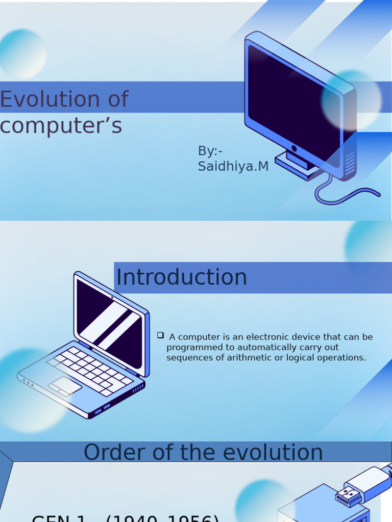 Evolution of Computers by Sai | PDF | Personal Computers | Integrated Circuit