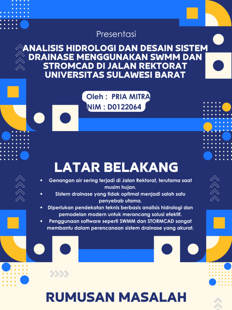 Biru Dan Kuning Geometrik Kreatif Seminar Proposal Presentasi | PDF