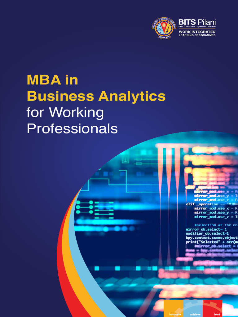 MBA in Business Analytics for Professionals | PDF | Analytics | Project ...
