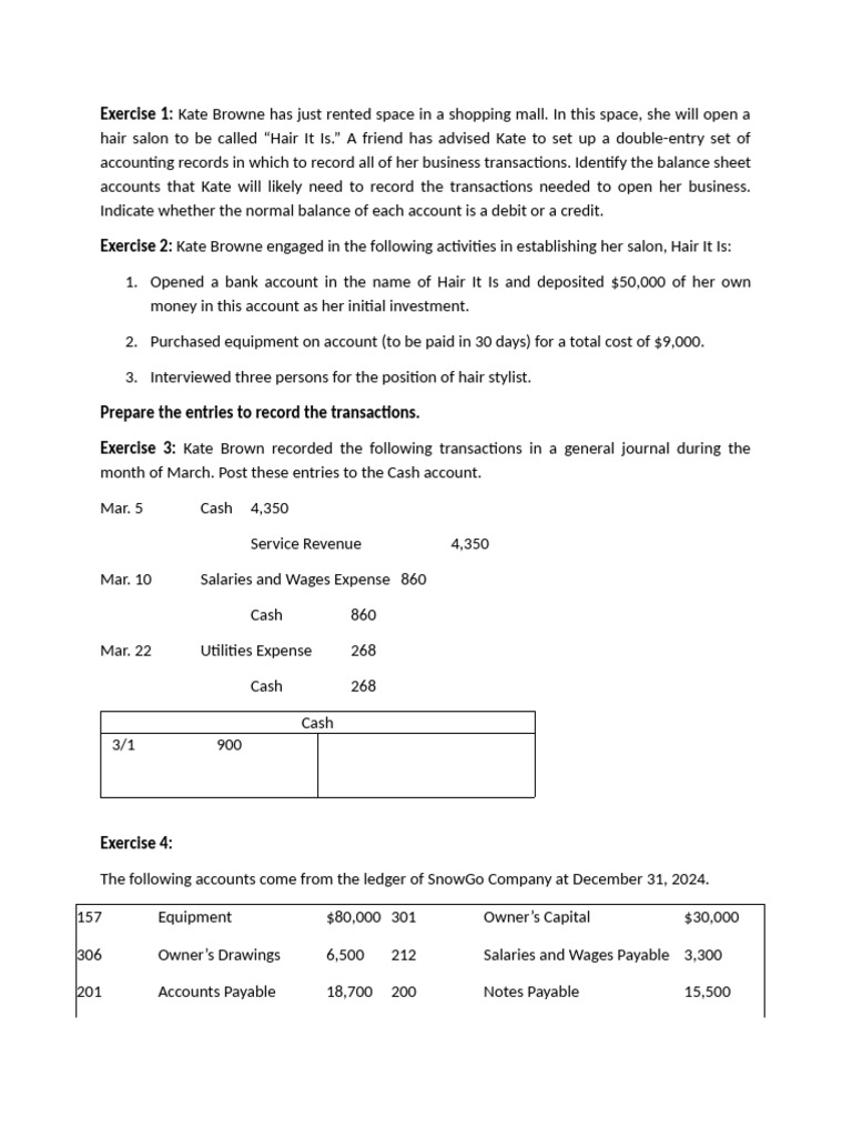 Accounting Setup for Hair Salon Business | PDF