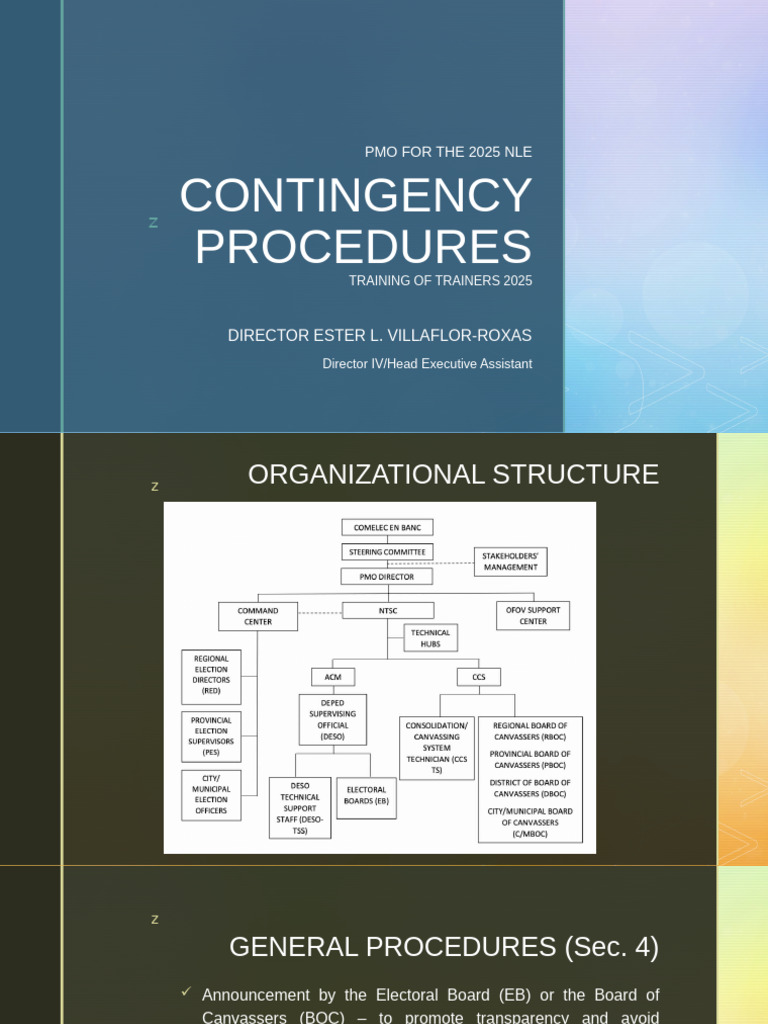 Contingency Plan and Reminders From The PMO | PDF | Ballot | Voting