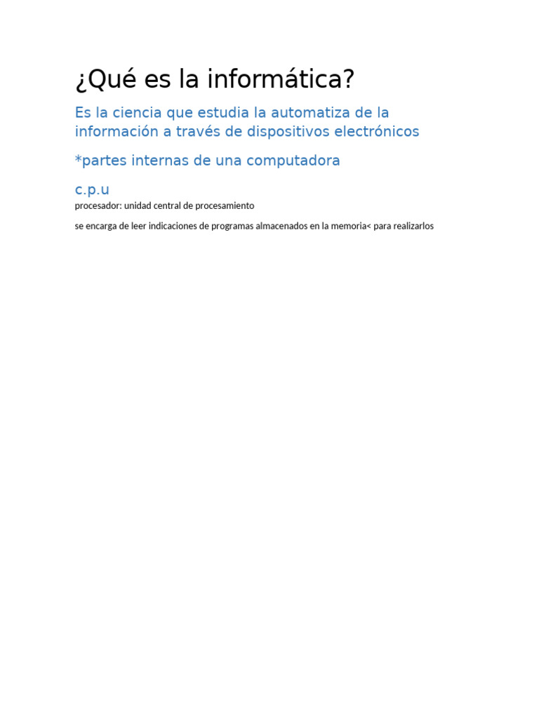 Qué Es La Informática | PDF