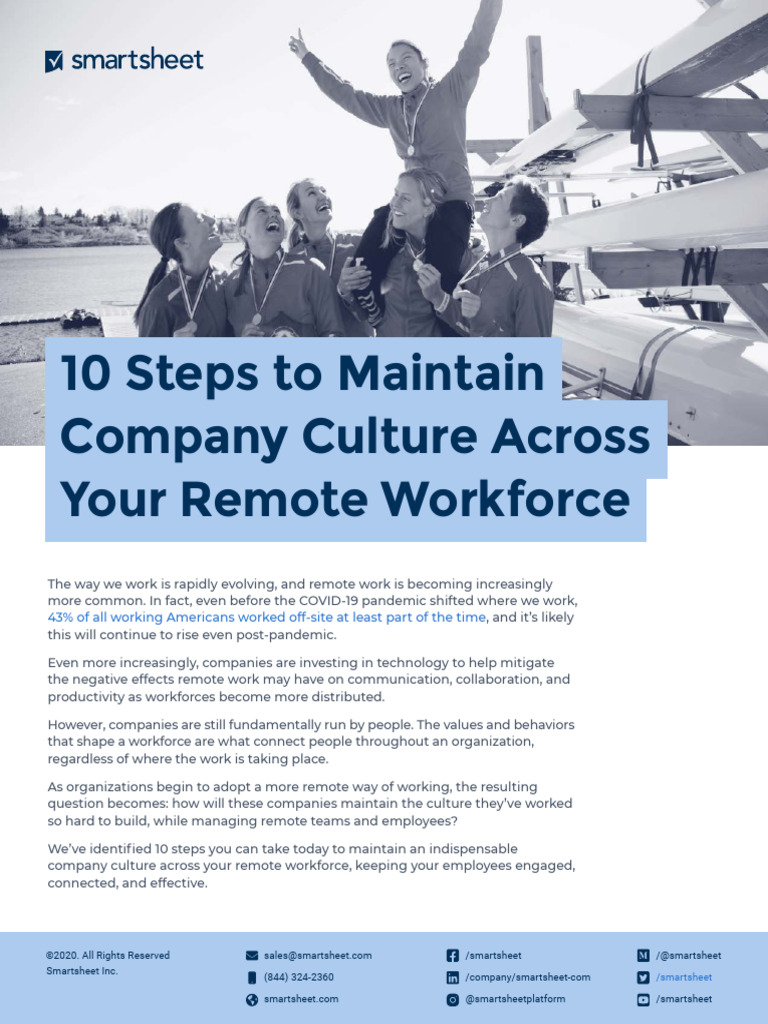 SMAR 10 Steps To Maintain Company Culture LR | PDF | Business