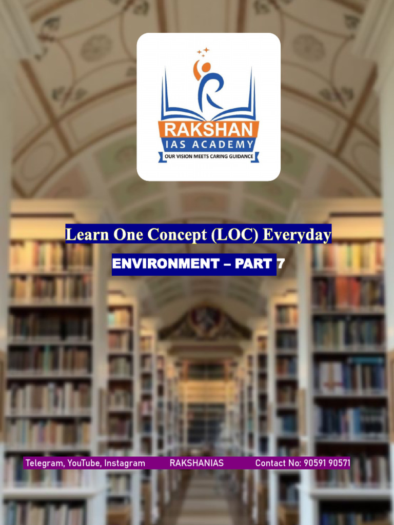 Rakshan IAS LOC Environment - Part 7 | PDF | Natural Environment | Nature