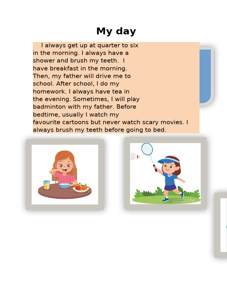 My Day Eng Project 3 T | PDF