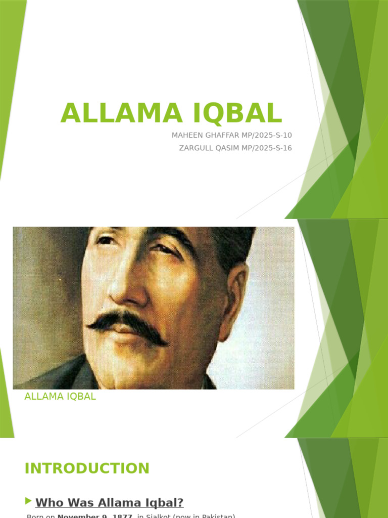 ALLAMA IQBAL Presentation | PDF