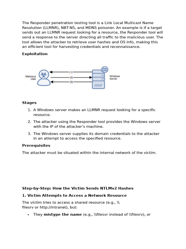 LLMNR Poisoning Responder Tool | PDF | Telecommunications | Security ...