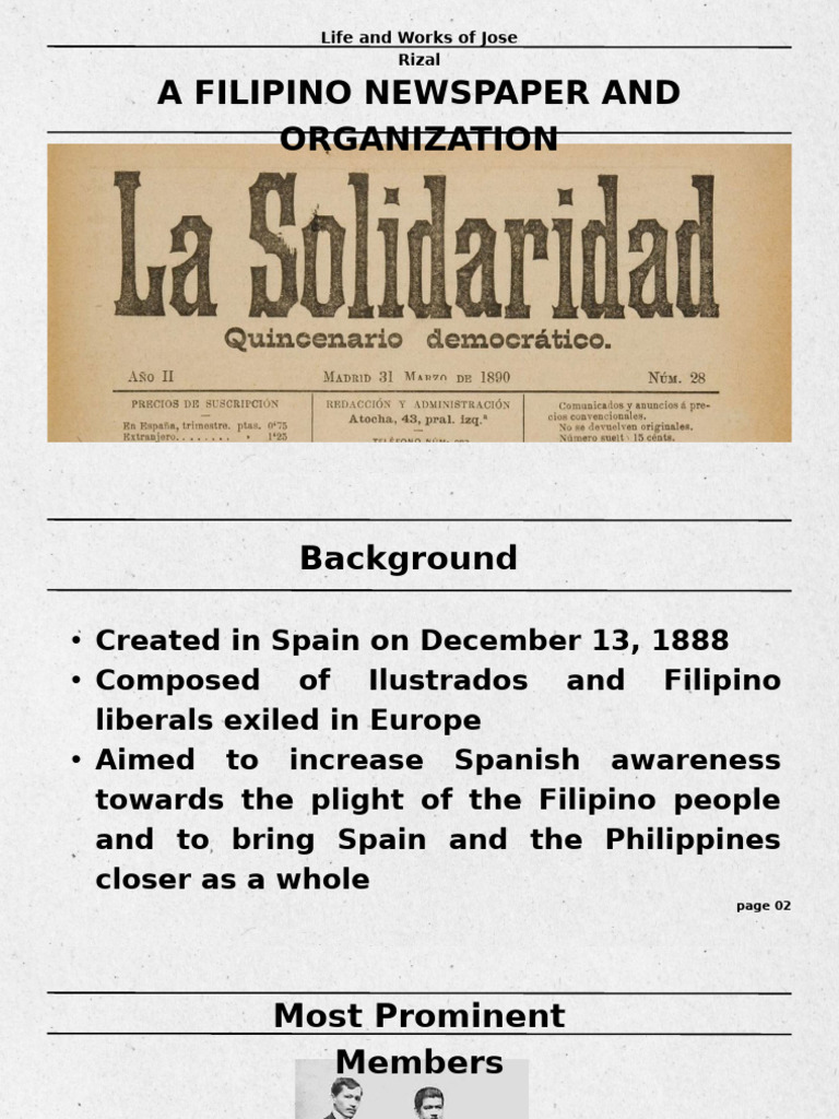 La Solidaridad | PDF