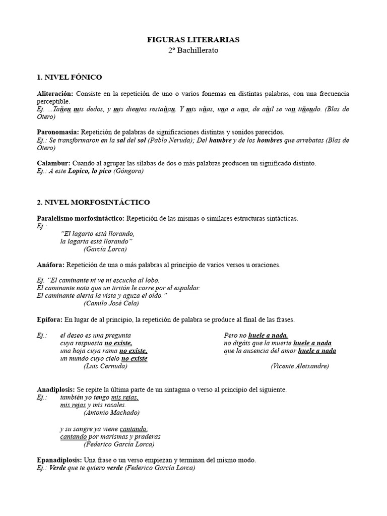 Figuras Literarias 2º Bach Ciencias (Reducido) Ies Libertas | PDF | Metáfora | Paradoja