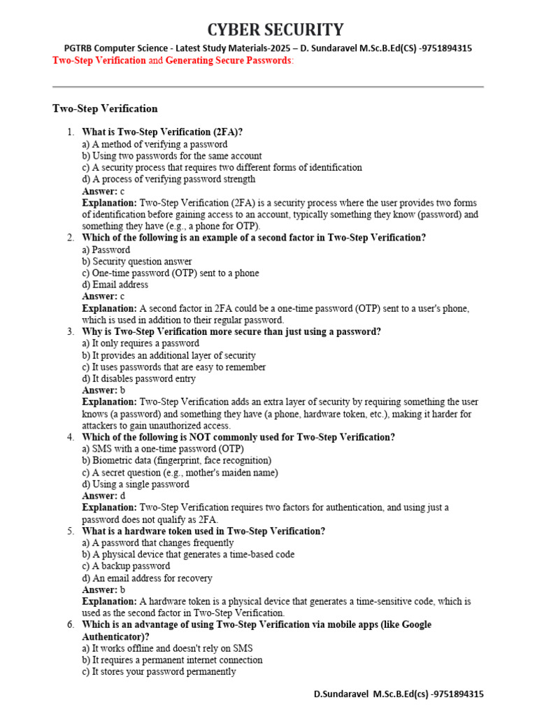 9.Two-Step Verification and Generating Secure Passwords | PDF | Password | Computing